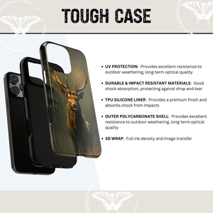 Deer Phone Case, Hunter Gift, Buck Tough Case Fits iPhone 16 15 14 13 ...