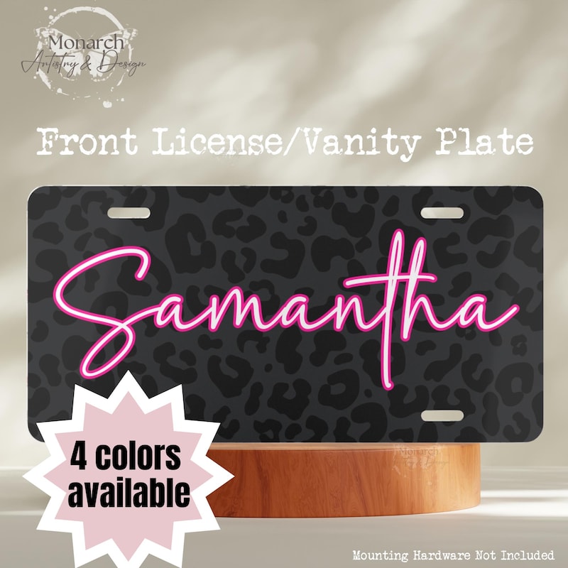Girly License Plate Frame Name - Etsy