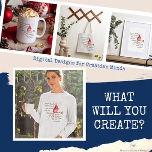 Cardinal Sign From Heaven Digital Art PNG, Sublimation, Memorial Design ...