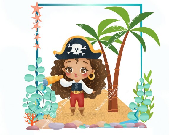 Baby Girl Pirate Clipart