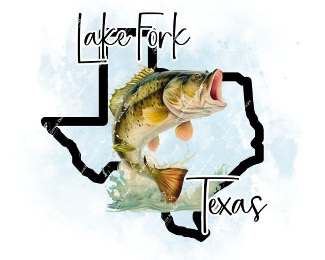 Lake Fork | Lake Fork Clipart | Texas Lakes | Fathers Day | Gift for ...