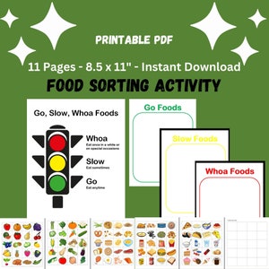 Food Group Sorting, Go Slow Whoa Food Sorting, Nutrition Activity for ...