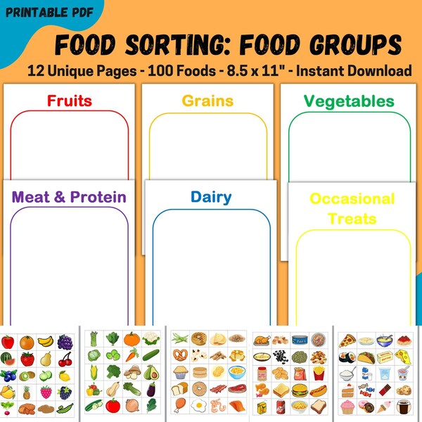 Food Group Flashcards for Kids Kids Nutrition Education - Etsy Canada