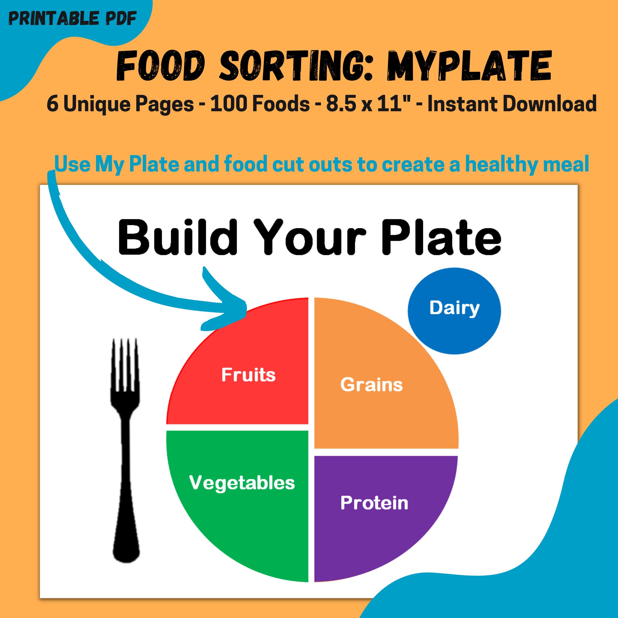 Printable Food Plate For Kids