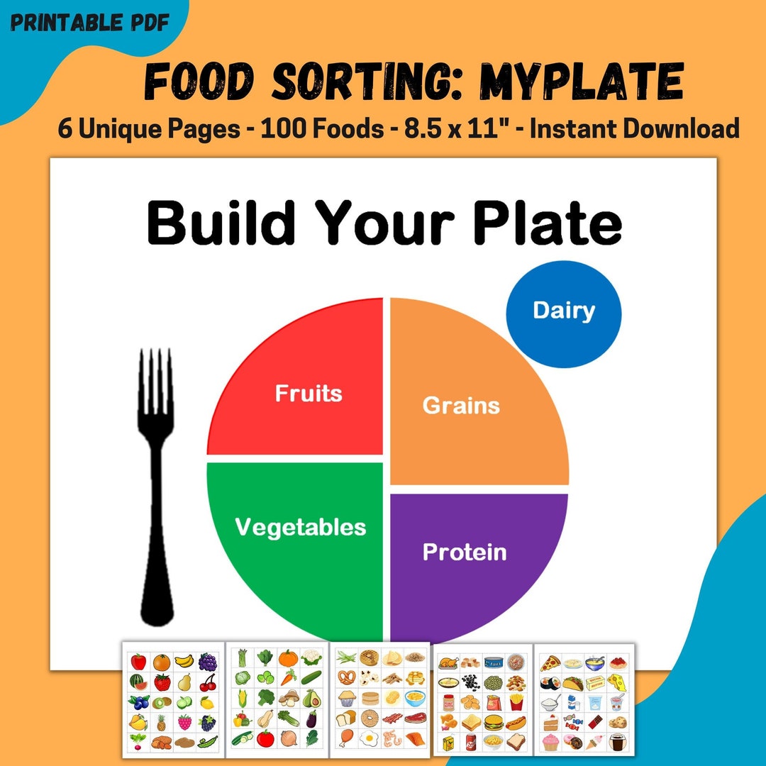 Food Group Sorting Myplate Food Sorting Nutrition Activity - Etsy
