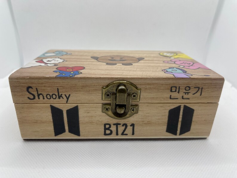 BTS BT21 shooky Hand Painted Jewelry Box | Etsy