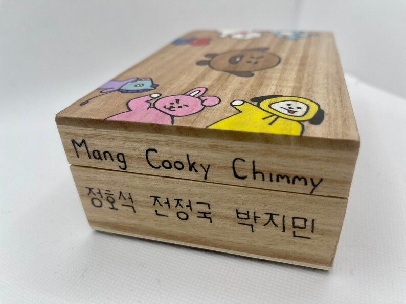 BTS BT21 shooky Hand Painted Jewelry Box | Etsy