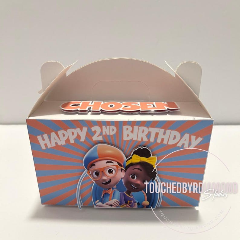 Blippi & Meekah Gable Favor Boxes, Blippi and Meekah Birthday Favors ...