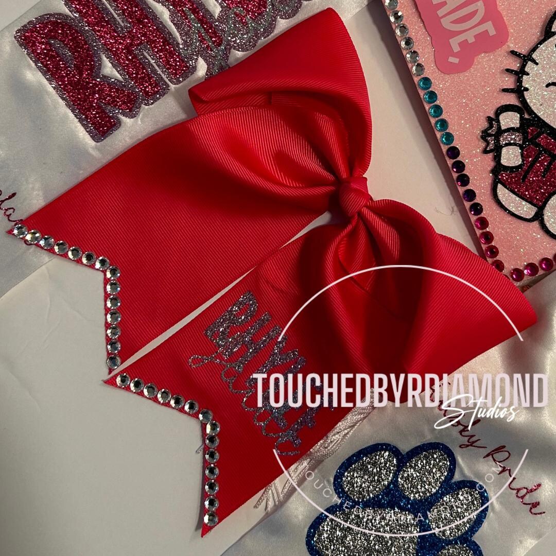 Custom Graduation Cap Bow: Personalized Cheer Bow - Etsy