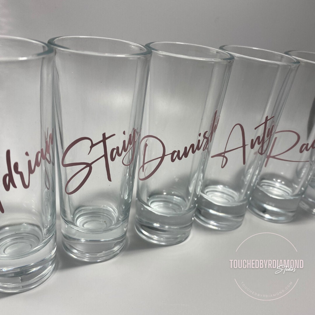 Custom Shot Glasses - Set of 6, Personalized Shot Glasses, Glass Shot ...