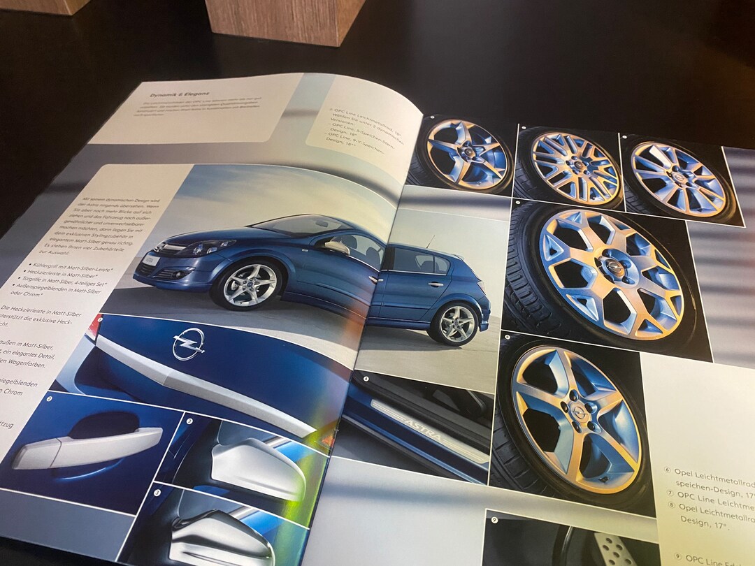 Opel Astra Classic Car Brochure, Vintage Car Folder, Classic Car ...
