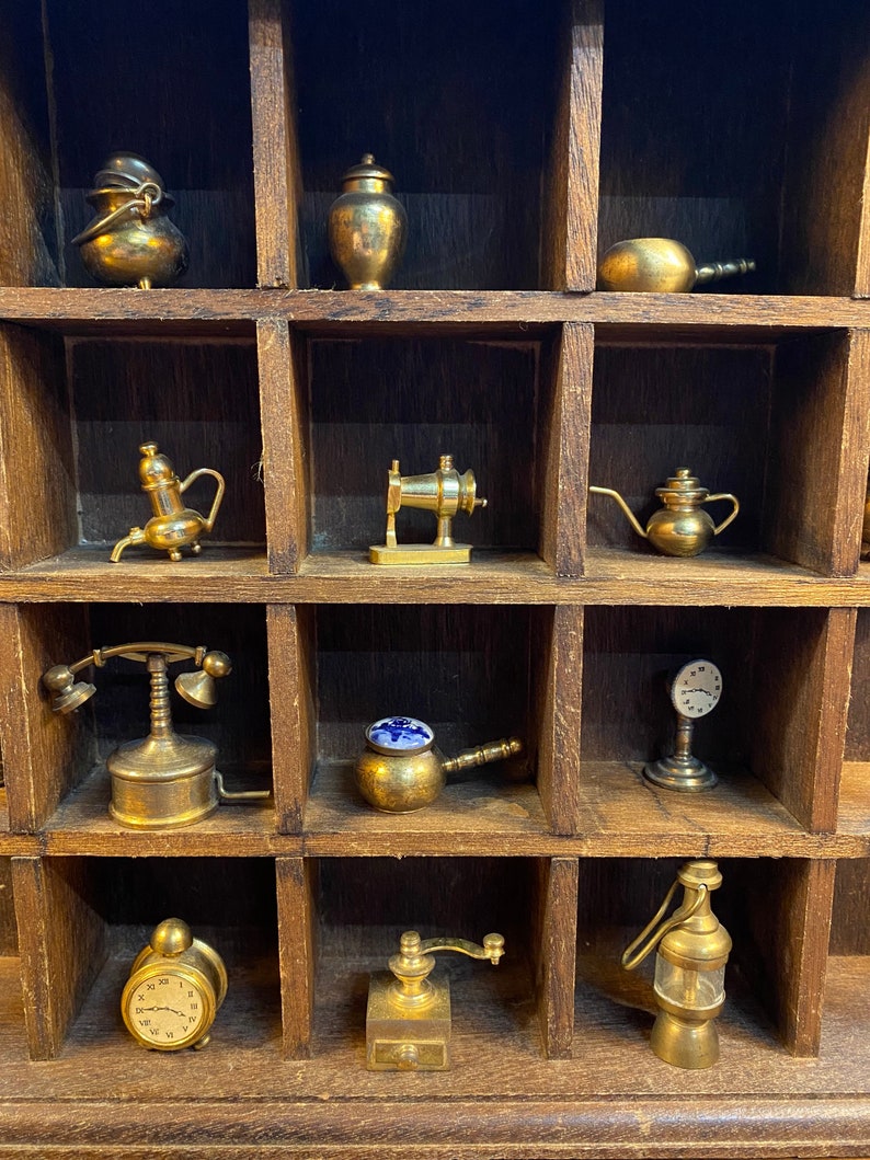 Brass Decorative Miniature Objects Wall Decor Display - Etsy