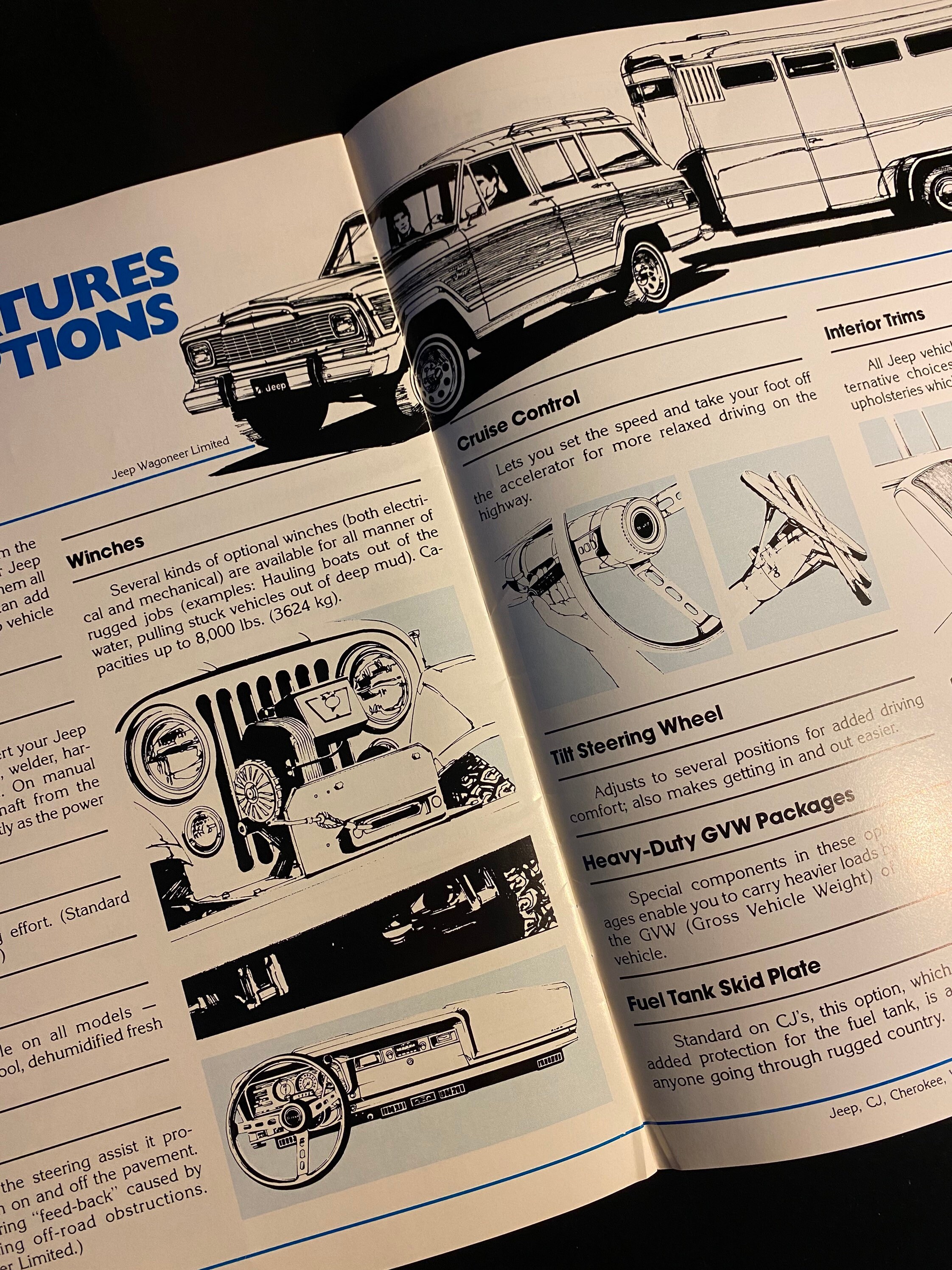 JEEP CJ Classic Car Brochure, Jeep Vintage Car Folder, Jeep Classic Car ...