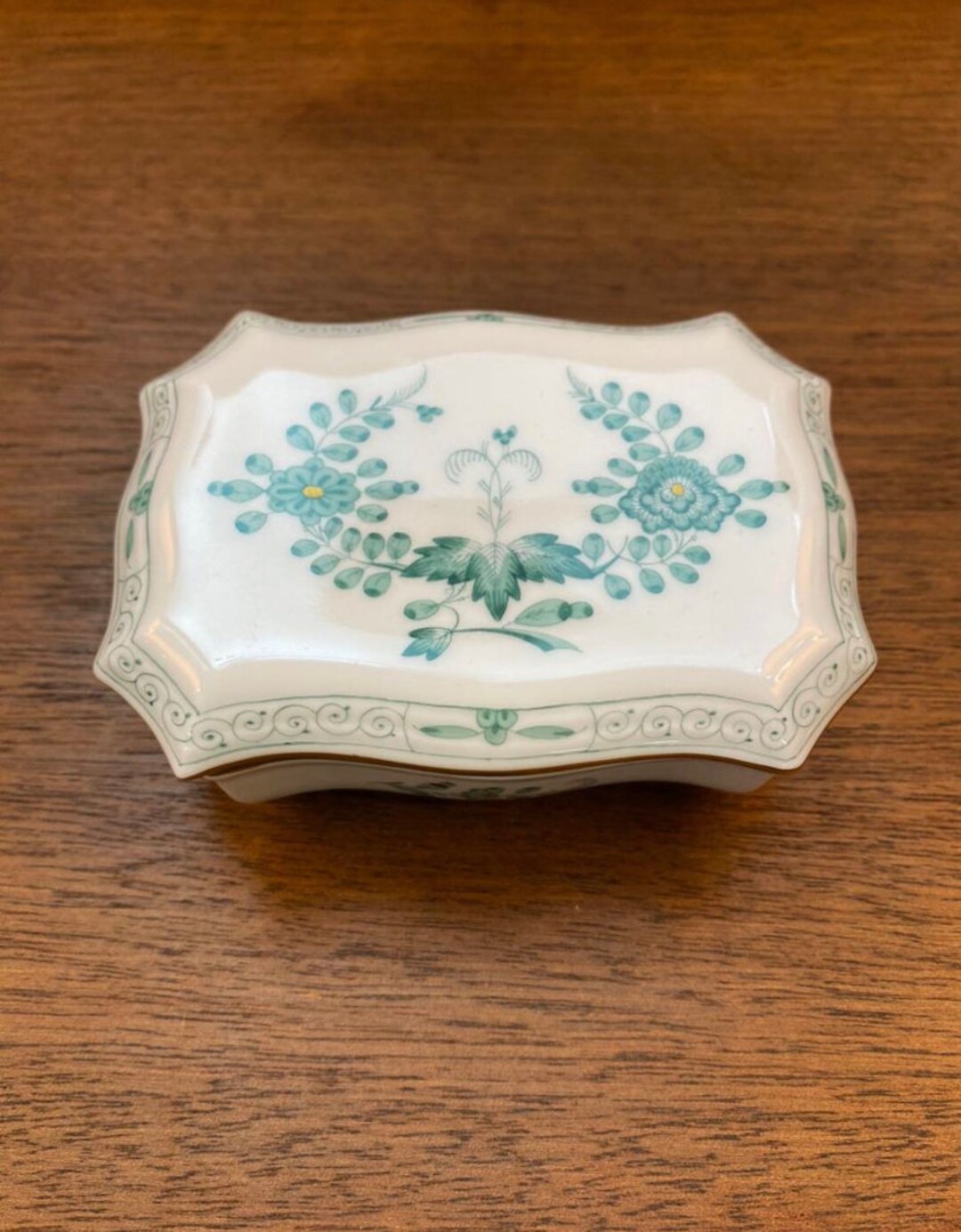 Vintage Porcelain Meissen Porcelain Box With Lid, Jewelry Box With Lid ...