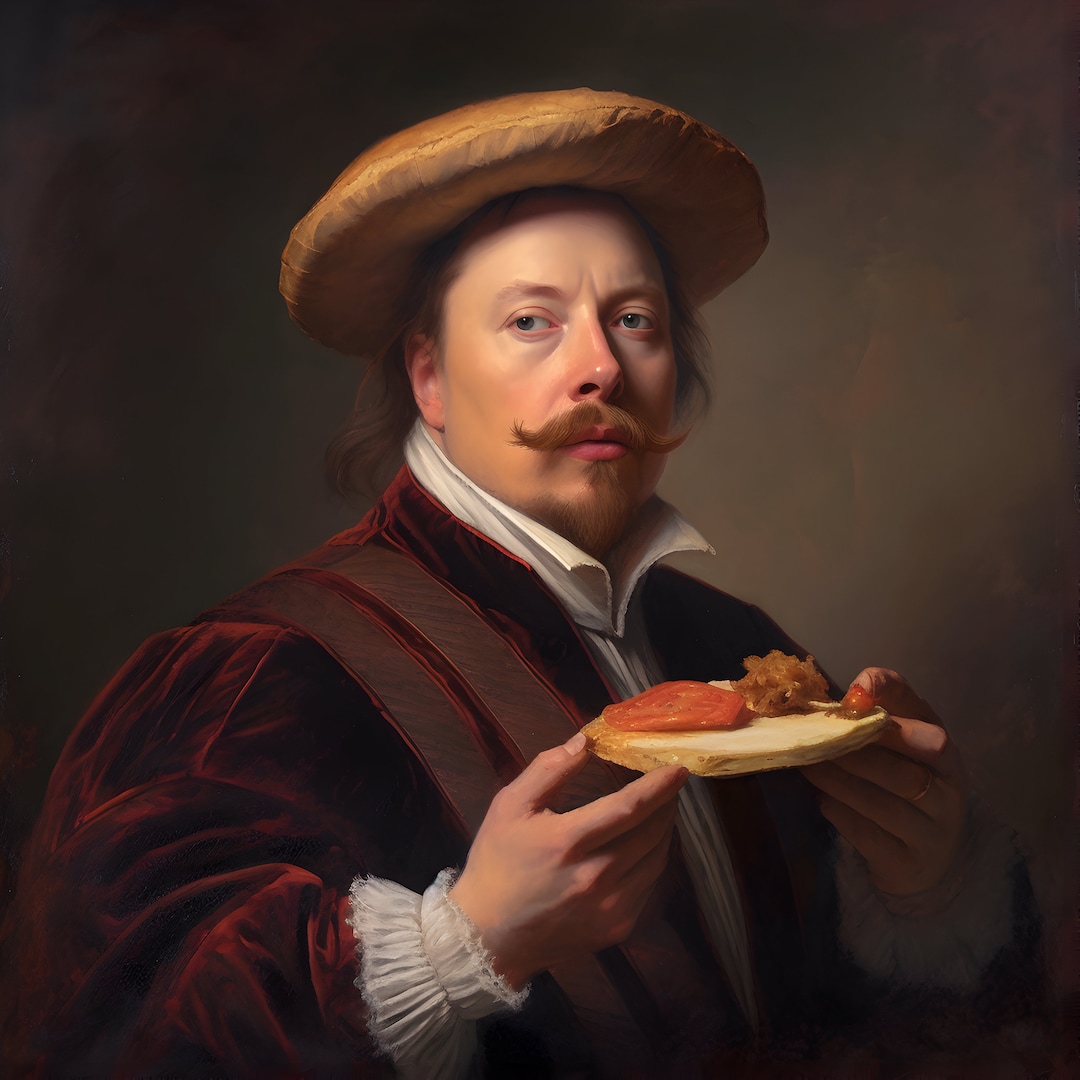 Elon Musk Portrait, Elon Musk Portrait Painting, Portrait Premium ...