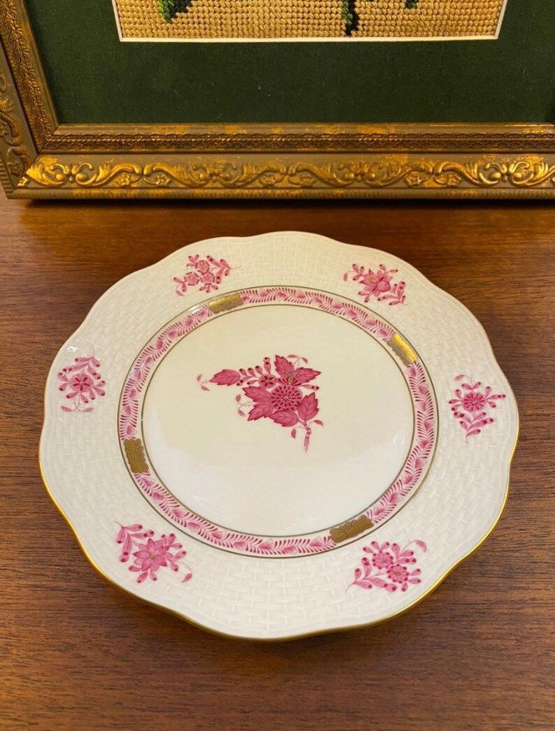 Handpainted Porcelain Herend Porcelain Apponyi, Porcelain Cake Serving Plate, First Quality ...