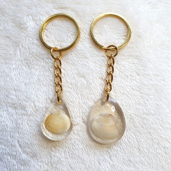 Resin Keyring Drop Seashell Collection Real Seashell - Etsy