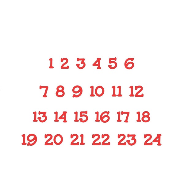Advent Numbers - Etsy