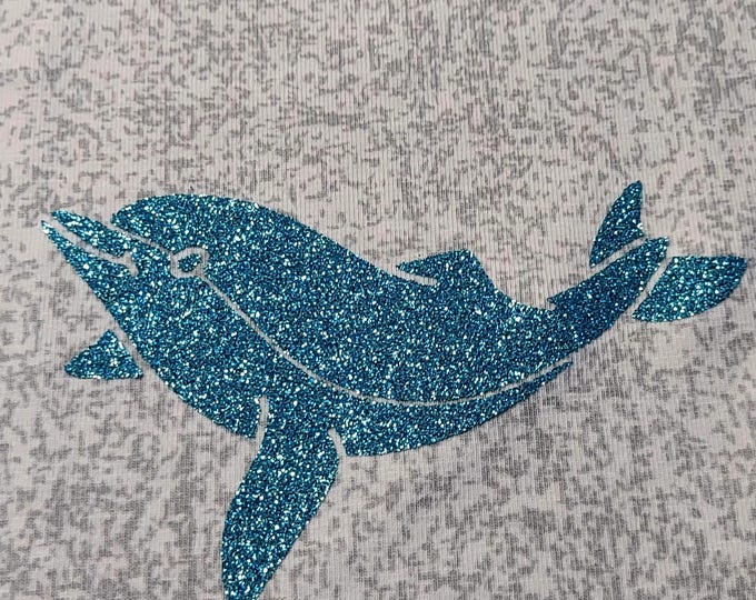 Iron-on Patch Dolphin Glitter - Etsy