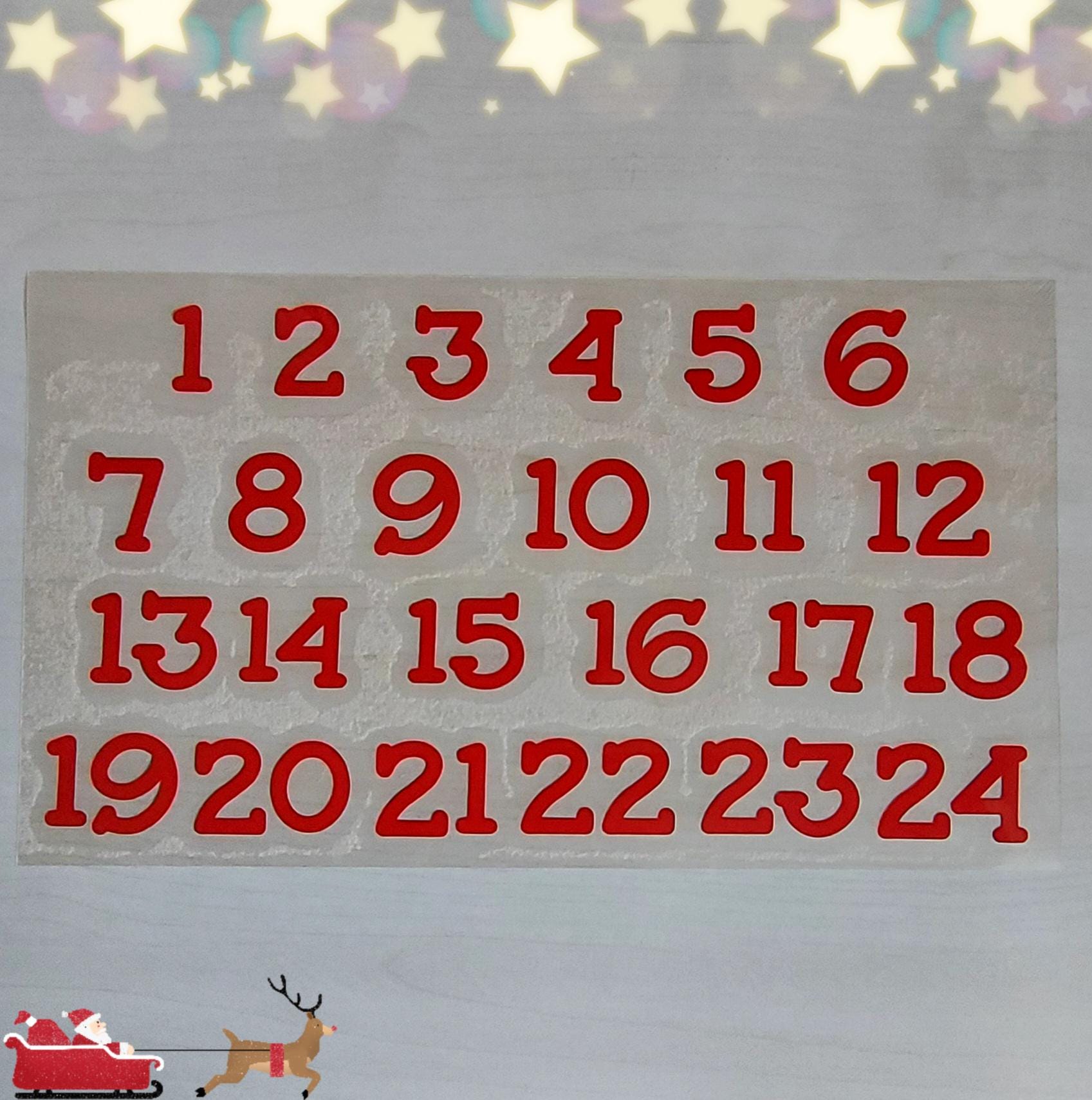 Iron-on Patch | Advent Numbers 1–24 | Christmas Numbers for Advent ...
