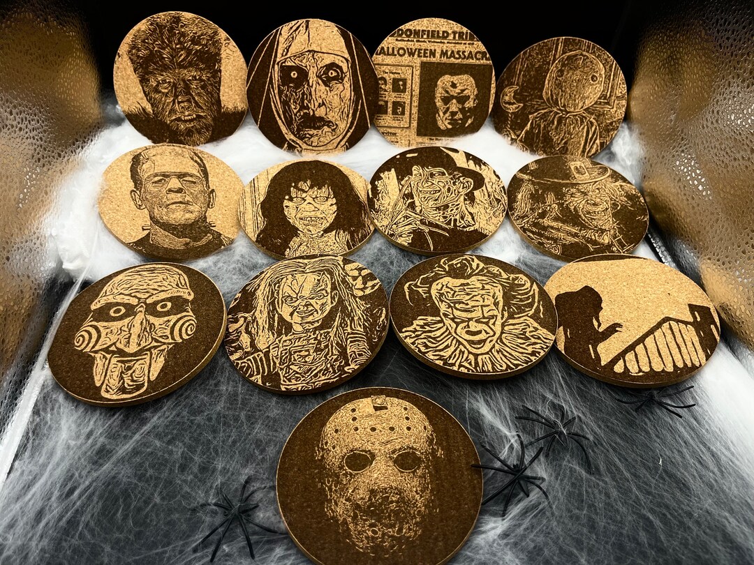 13 Horror Movie Monster Coasters – Jason, Freddy, Michael Myers, Chucky ...