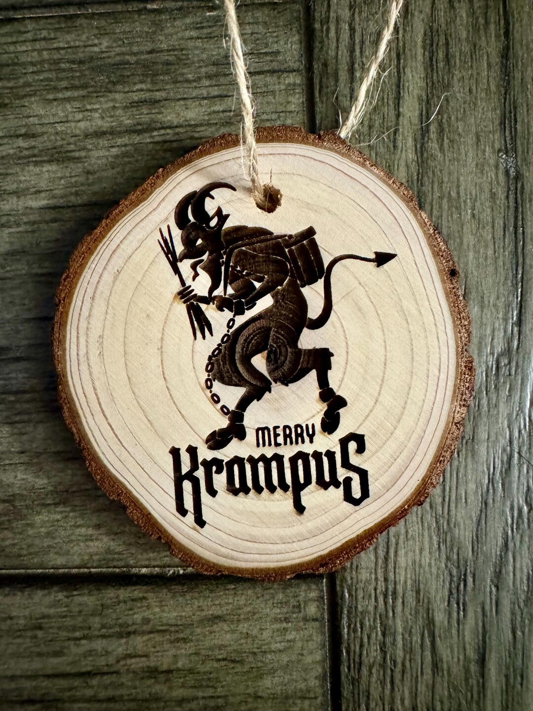Merry Krampus Ornament – Horror Christmas Tree Decor, Krampus Gift Tag ...