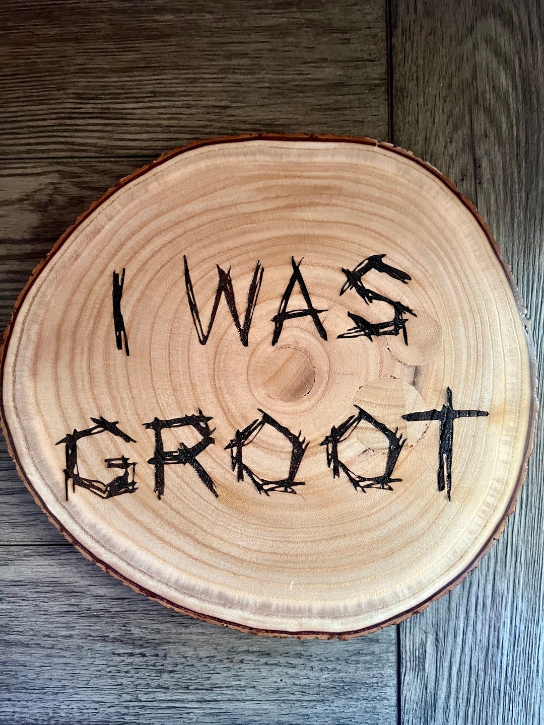 I Was Groot Wood Slice, Guardians of the Galaxy Decor, Groot Fan Gift ...