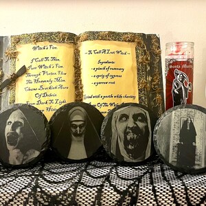 The Nun Slate Coasters Set of 4, Conjuring Movie Fan Coasters, Slate ...