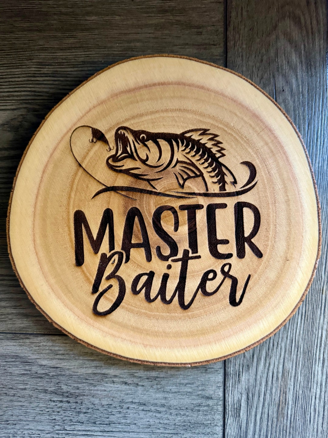 Master Baiter Fishing Sign, Funny Cabin Decor, Fisherman Gift, Lake ...