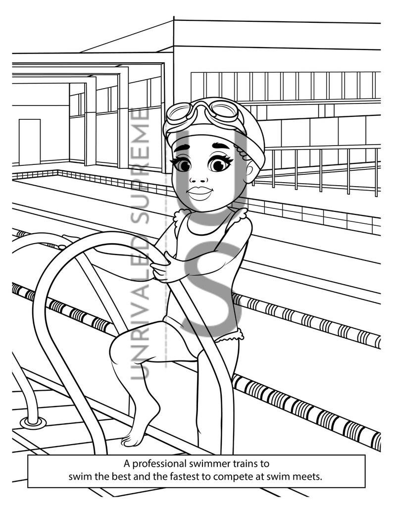 Kids Swimmer Coloring Page | Printable Swimming Activity | Fun Water ...