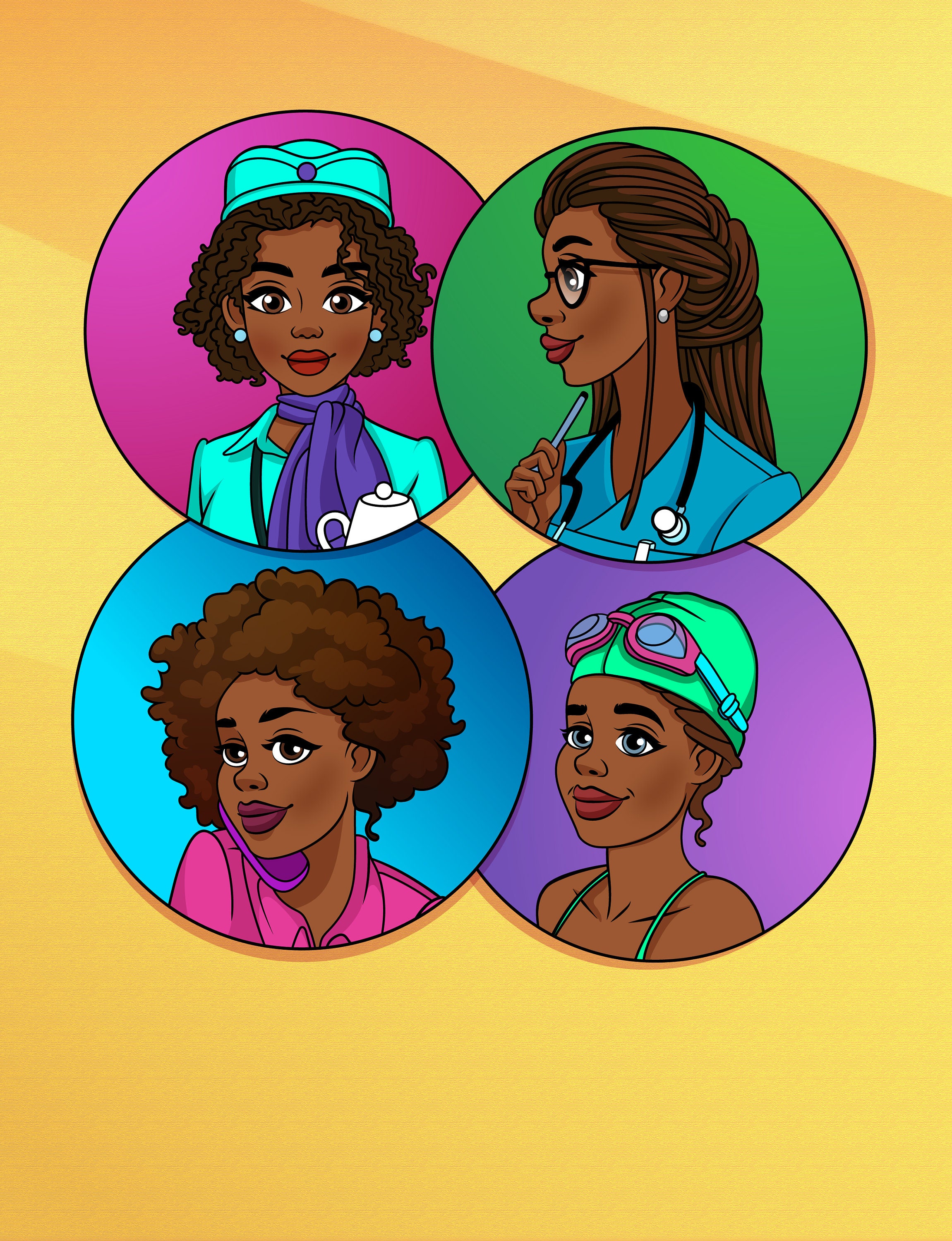 Pharmacist Coloring Page | Black Coloring Page | Black Woman Coloring ... Pharmacist Coloring Page | Black Coloring Page | Black Woman Coloring ...