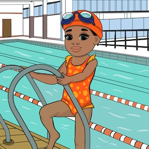 Kids Swimmer Coloring Page | Printable Swimming Activity | Fun Water ...