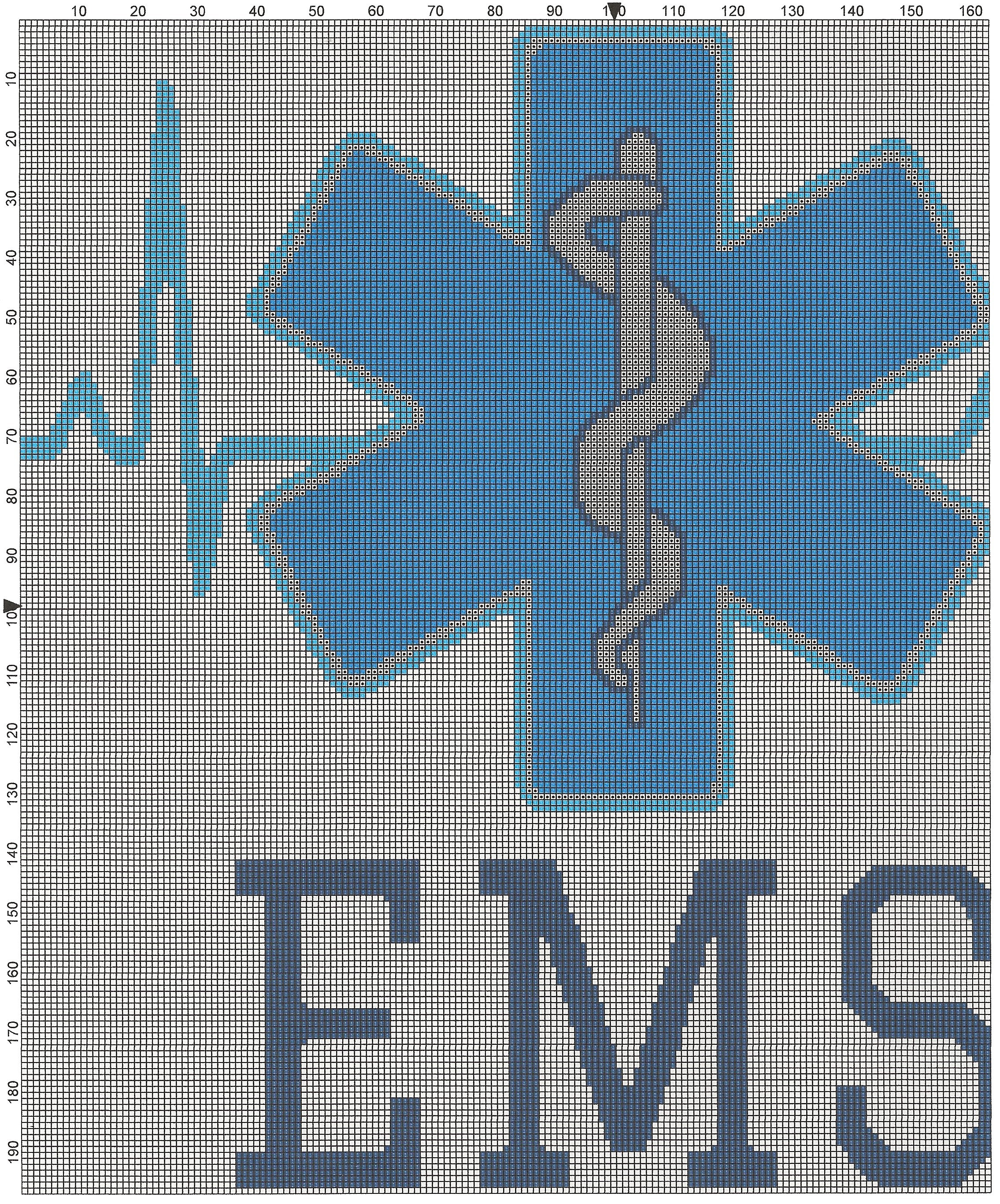 EMS Cross Stitch Pattern Printable PDF, Emergency Services, DIY Crafts ...