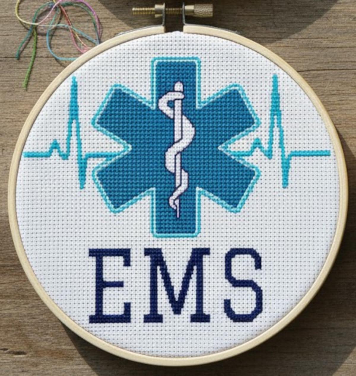 EMS Cross Stitch Pattern Printable PDF, Emergency Services, DIY Crafts ...