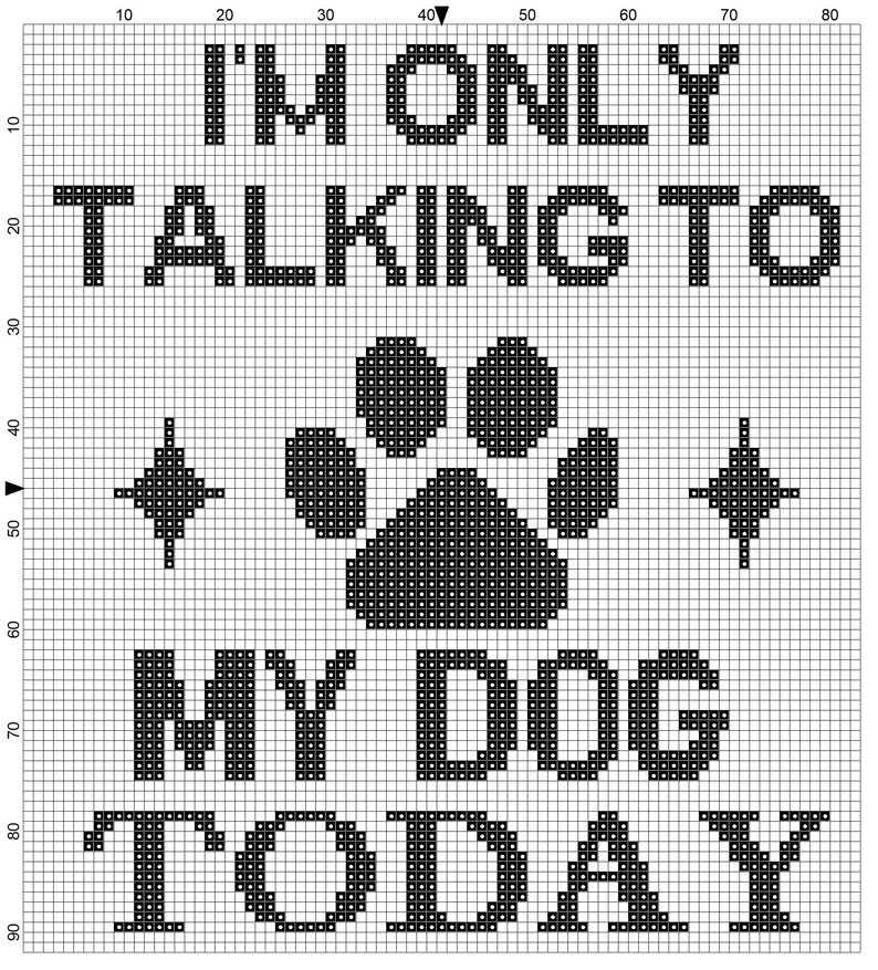 Dog Lover Cross Stitch Pattern: I'm Only Talking to My Dog (digital ...
