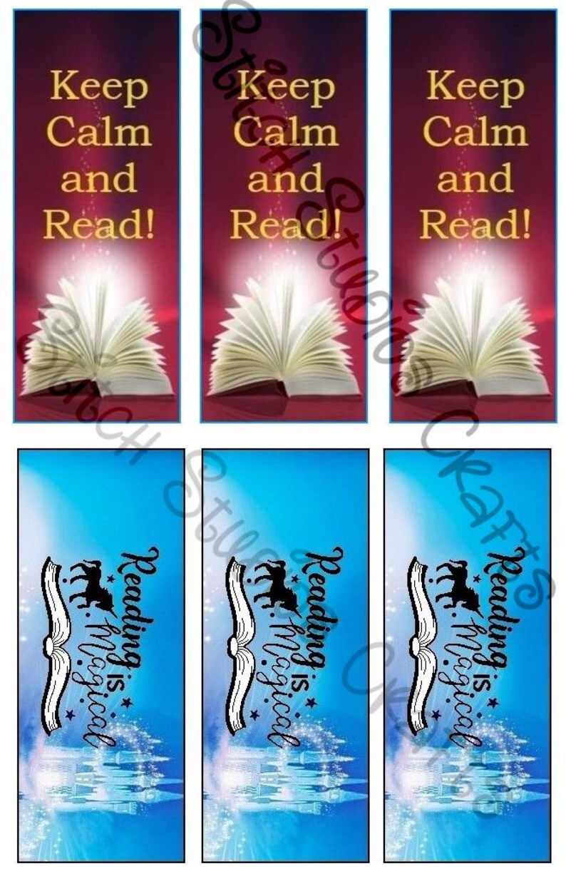 Book Themed Printable Bookmarks Set - Etsy