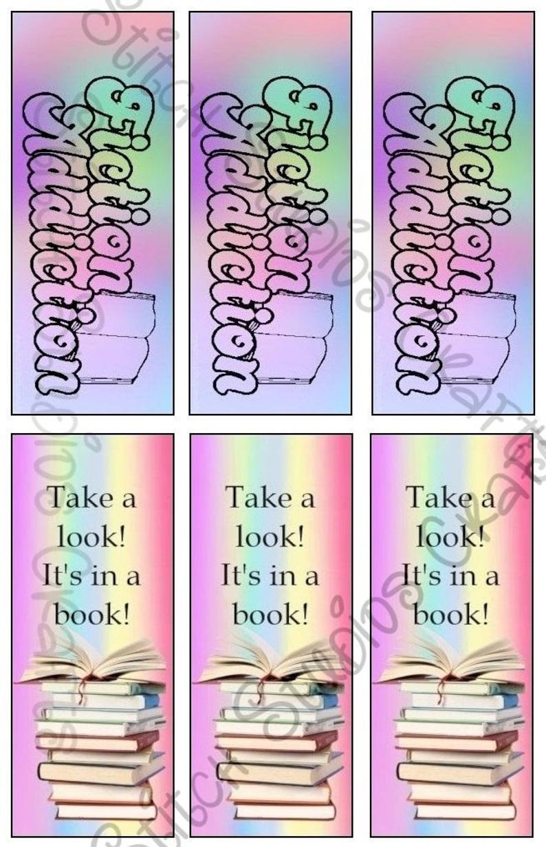 Book Themed Printable Bookmarks Set - Etsy