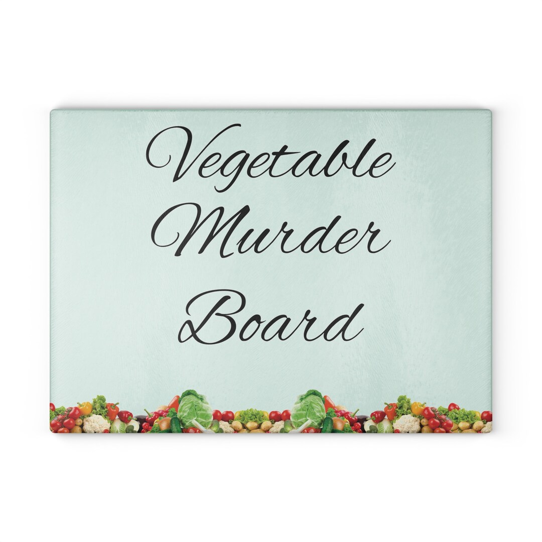 Vegetable Murder Board Glass Cutting Board - Etsy