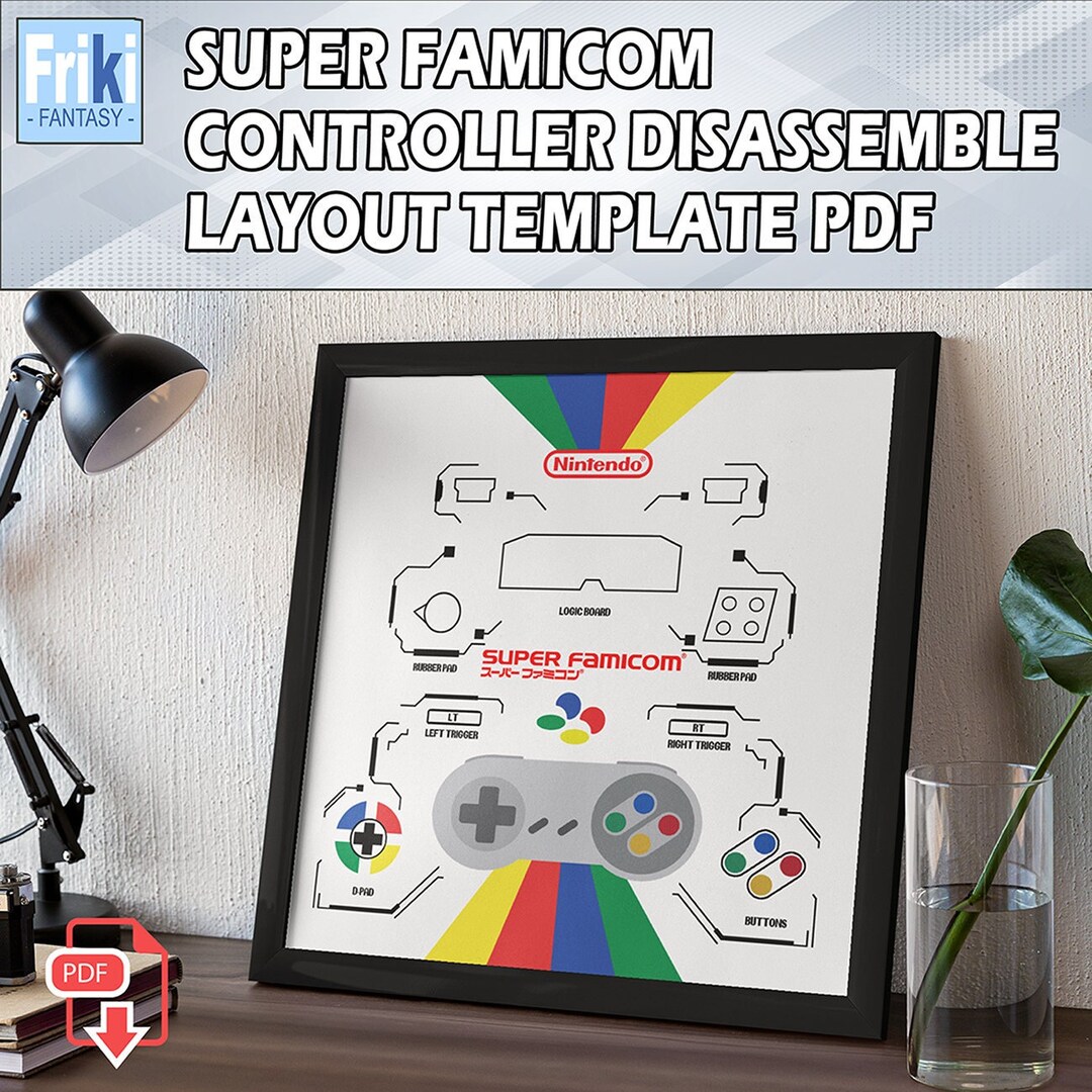 Download Super Famicom Controller Disassemble Layout Template PDF ...