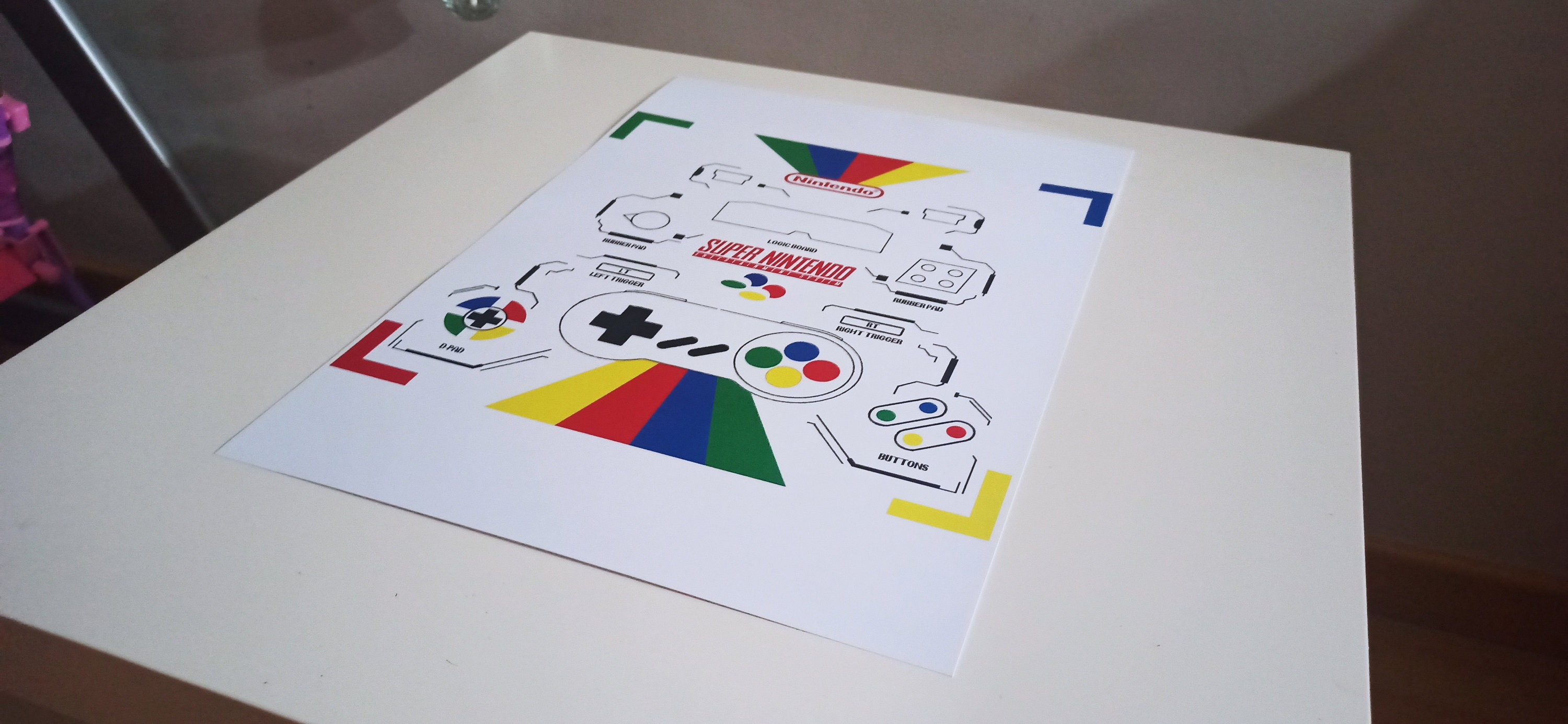 Download SNES USA Controller Disassemble Layout Template PDF Format - Etsy