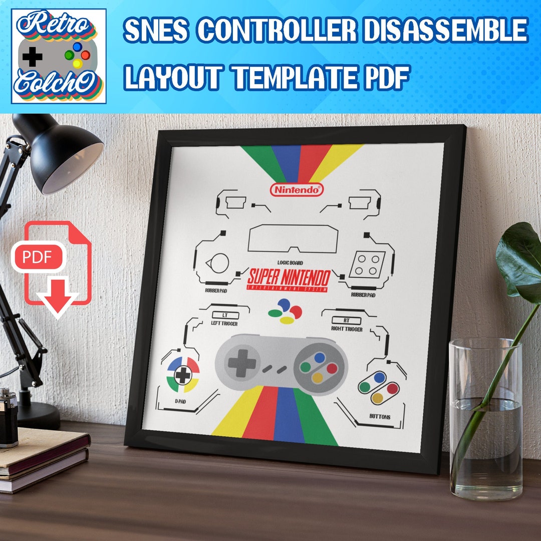 Download SNES Controller Disassemble Layout Template PDF Format V.2 ...
