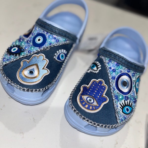 Denim Crocs Women - Etsy