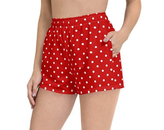 Red White Polka Dot Shorts - Etsy