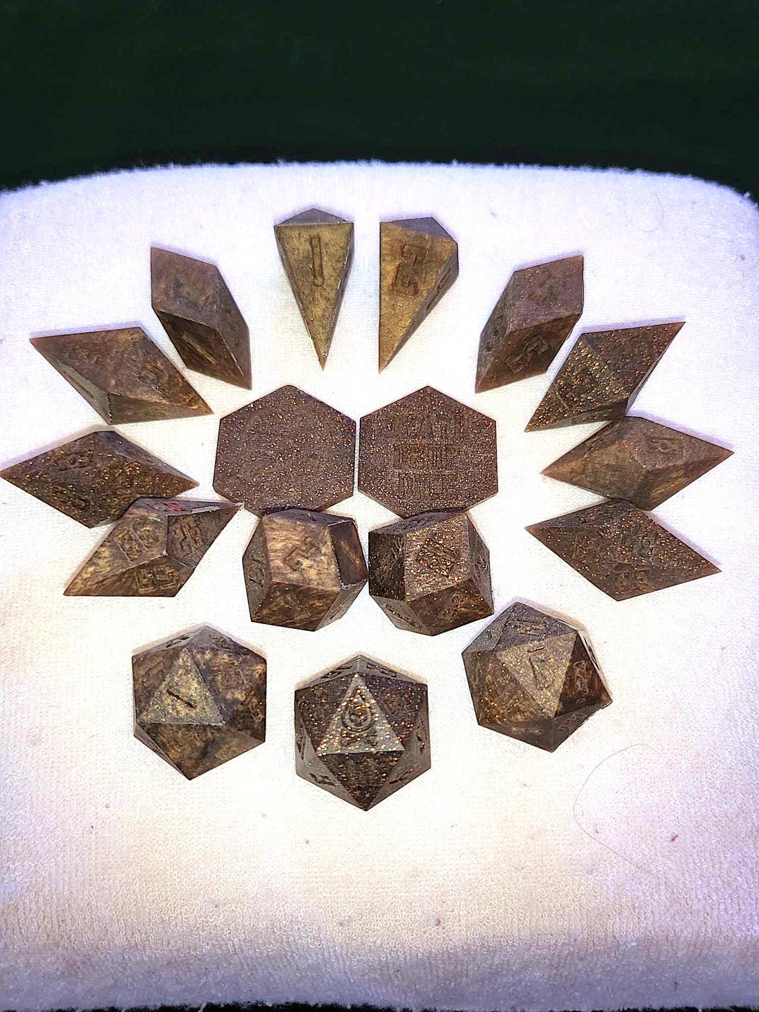 UNFINISHED TTRPG D20 Dice Double Set copper Canyon - Etsy