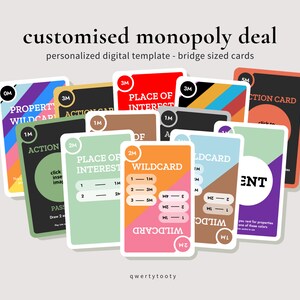 Custom Monopoly Deal, Family Playing Card, Instant Download, Card Game ...