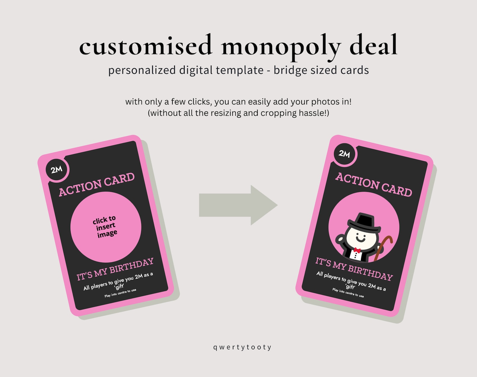 Custom Monopoly Deal, Family Playing Card, Instant Download, Card Game ...