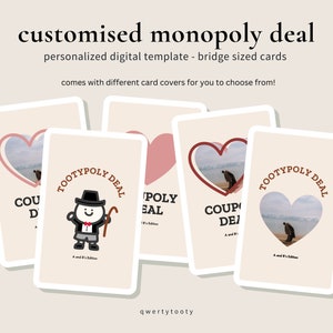 Custom Monopoly Deal Family Playing Card Instant Download - Etsy