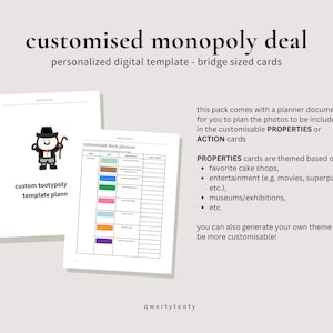 Custom Monopoly Deal, Family Playing Card, Instant Download, Card Game ...