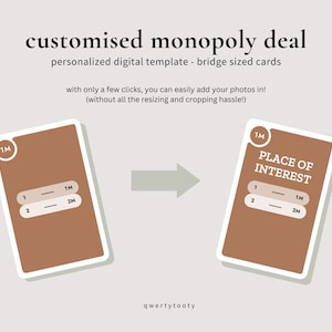 Custom Monopoly Deal, Family Playing Card, Instant Download, Card Game ...