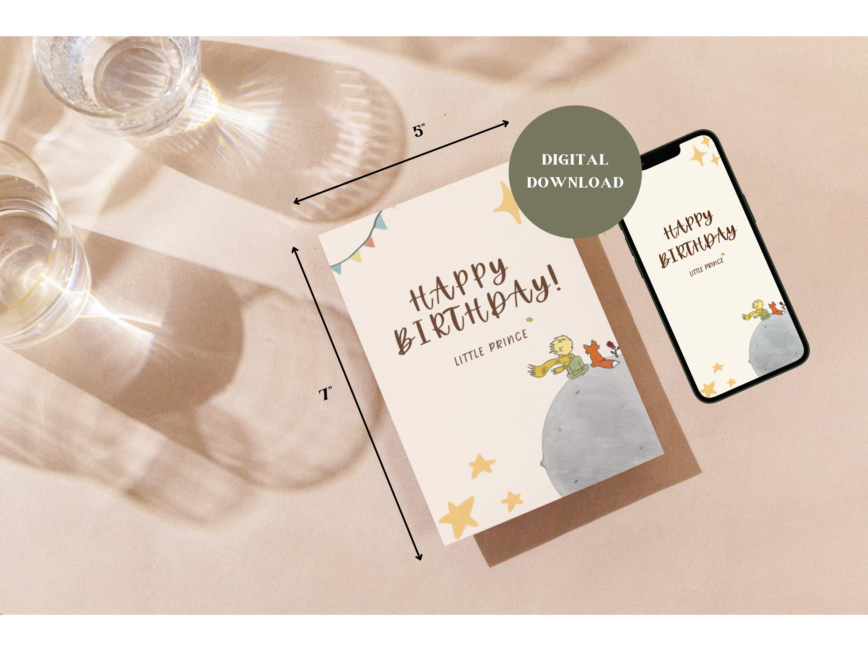 Printable Birthday Card, the Little Prince - Etsy